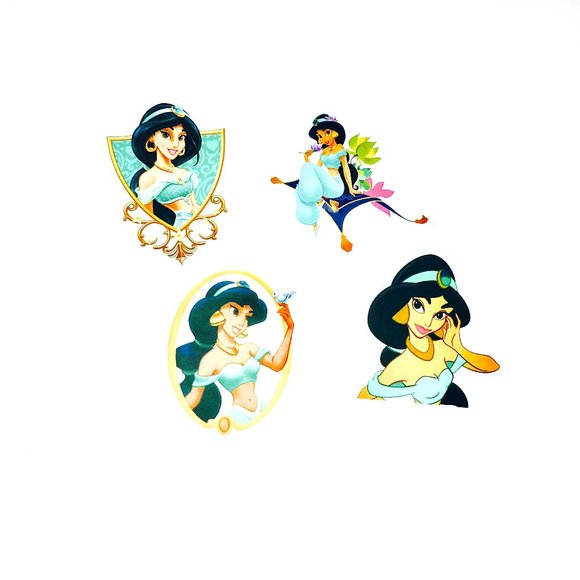 Other | Princess Vinyl Decal Stickers Aladin Princess Jasmine Magic ...